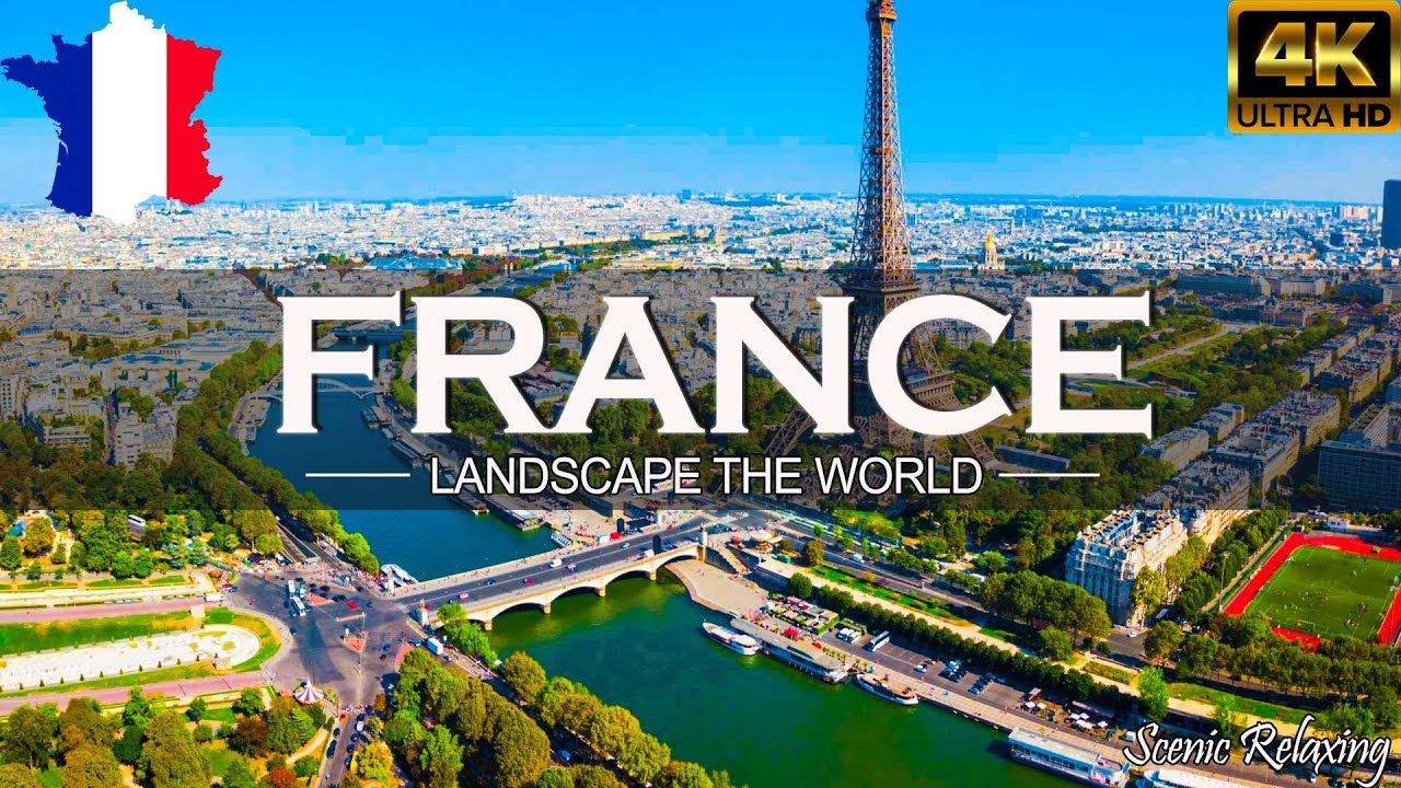 FLYING OVER FRANCE (4K UHD) - Relaxing Music Along With Beautiful ...