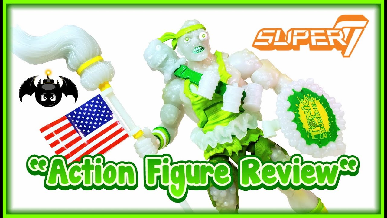Super 7 Toxic Crusaders Glow in the dark Toxie action figure review ...