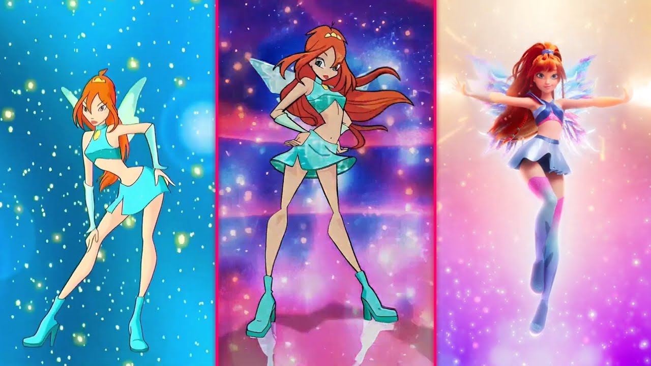 Winx Club - The evolution of Bloom's fairy transformation 🔥 - YouTube