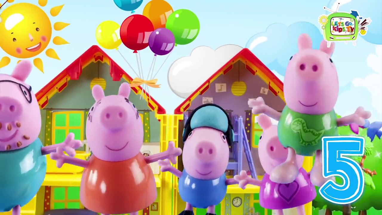 DADDY Peppa Pig FINGER FAMILY Song ♥Toy Nursery Rhyme♥ Kids Songs Poems ...