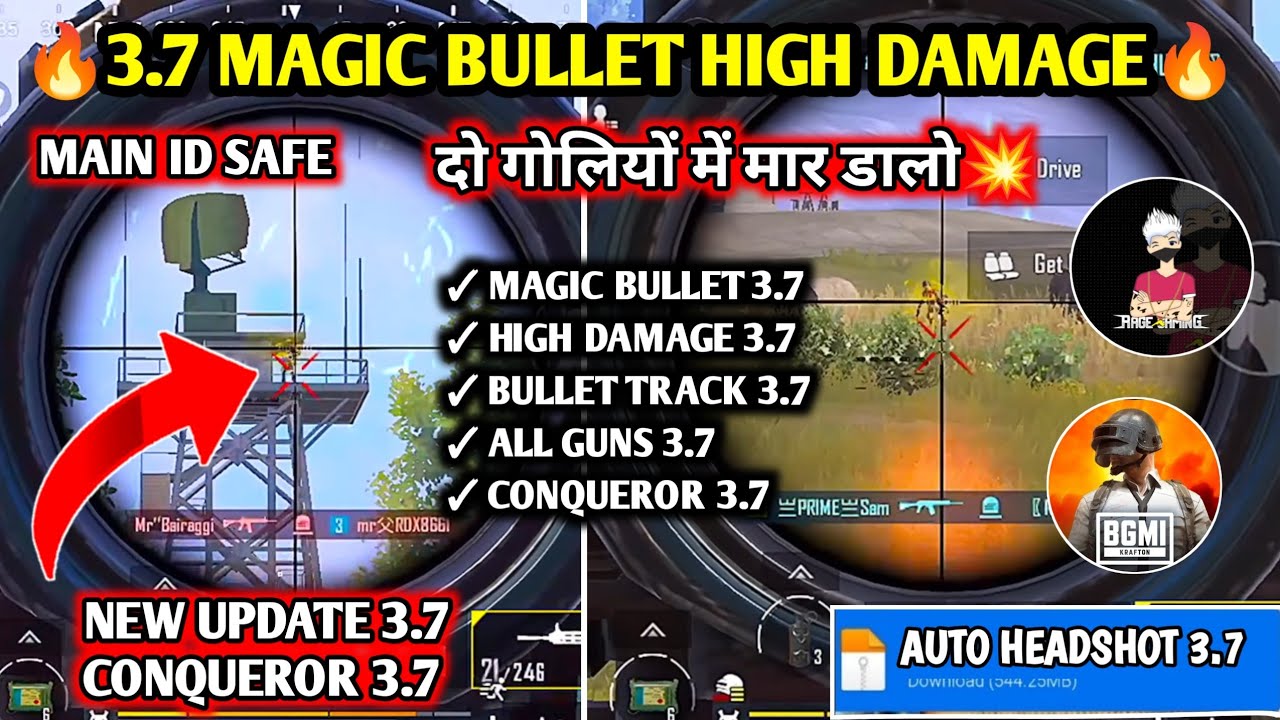 BGMI 3.7 🔥 MAGIC BULLET TRACKING AUTOHEADSHOT CONFIG FILE | HIGH DAMAGE ...