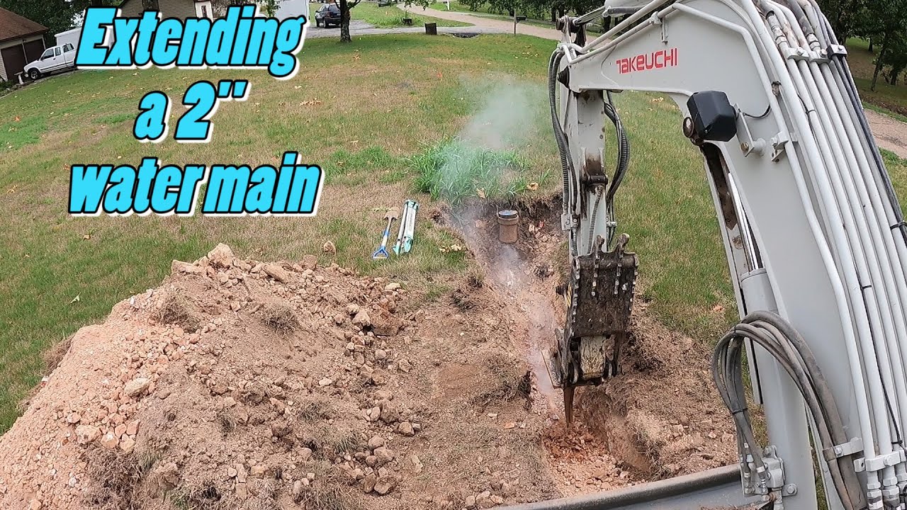 Extending A 2" IPS Water Main - YouTube