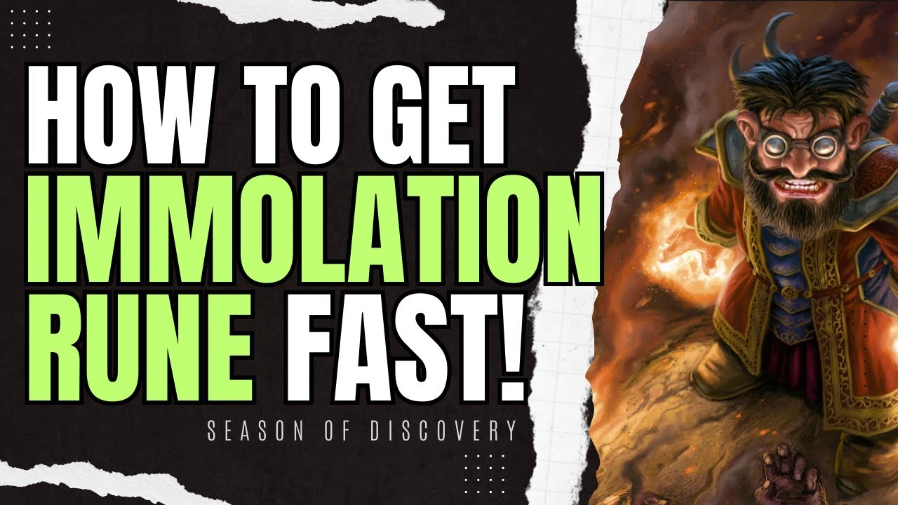 How to Unlock Immolation Aura Rune FAST! - Season of Discovery ...