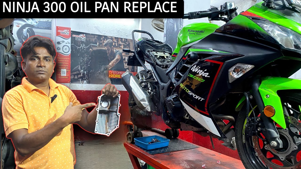 Ninja 300 oil pan replacement | gasket replacement | Sanjaybikecare ...