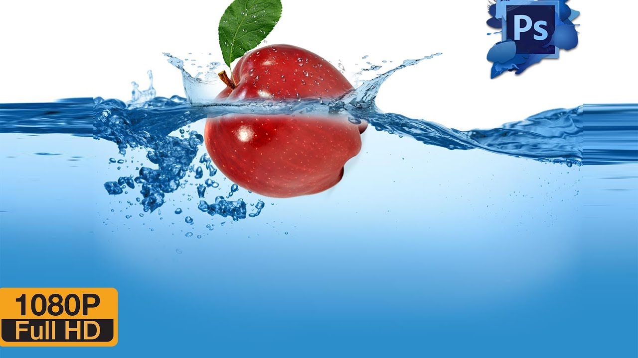 Fruit in Water Splash Photo Manipulation in Photoshop CS6 or CC - YouTube
