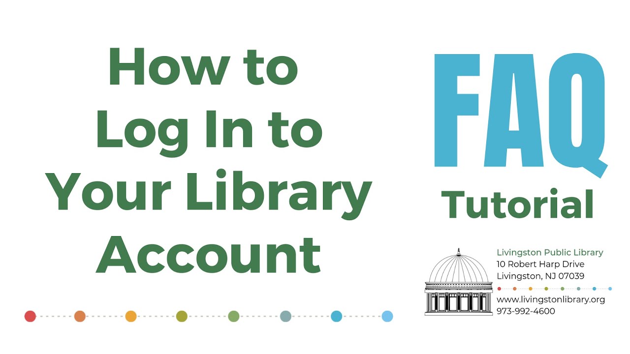 FAQ - AM2 How to Log In to Your Library Account - YouTube