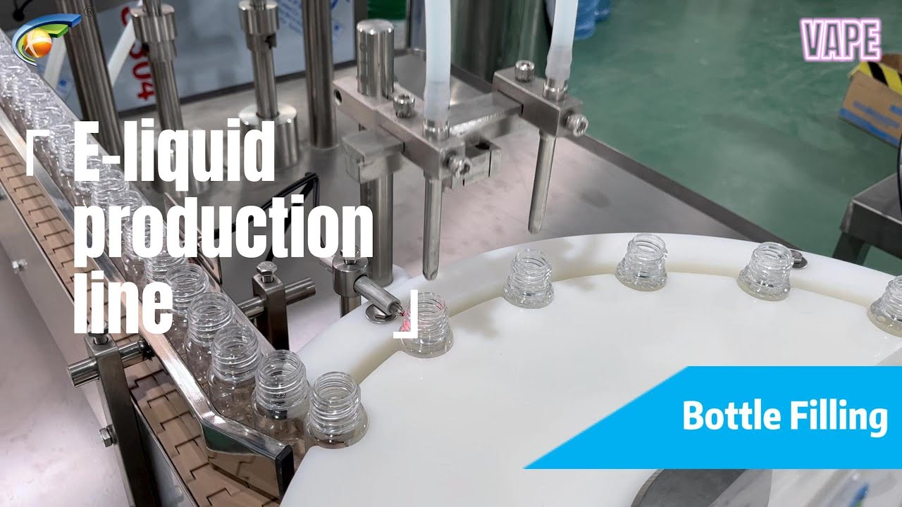 E liquid filling production line - YouTube