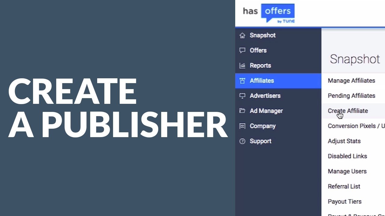 TUNE Partner Marketing Platform: Create a Partner - YouTube