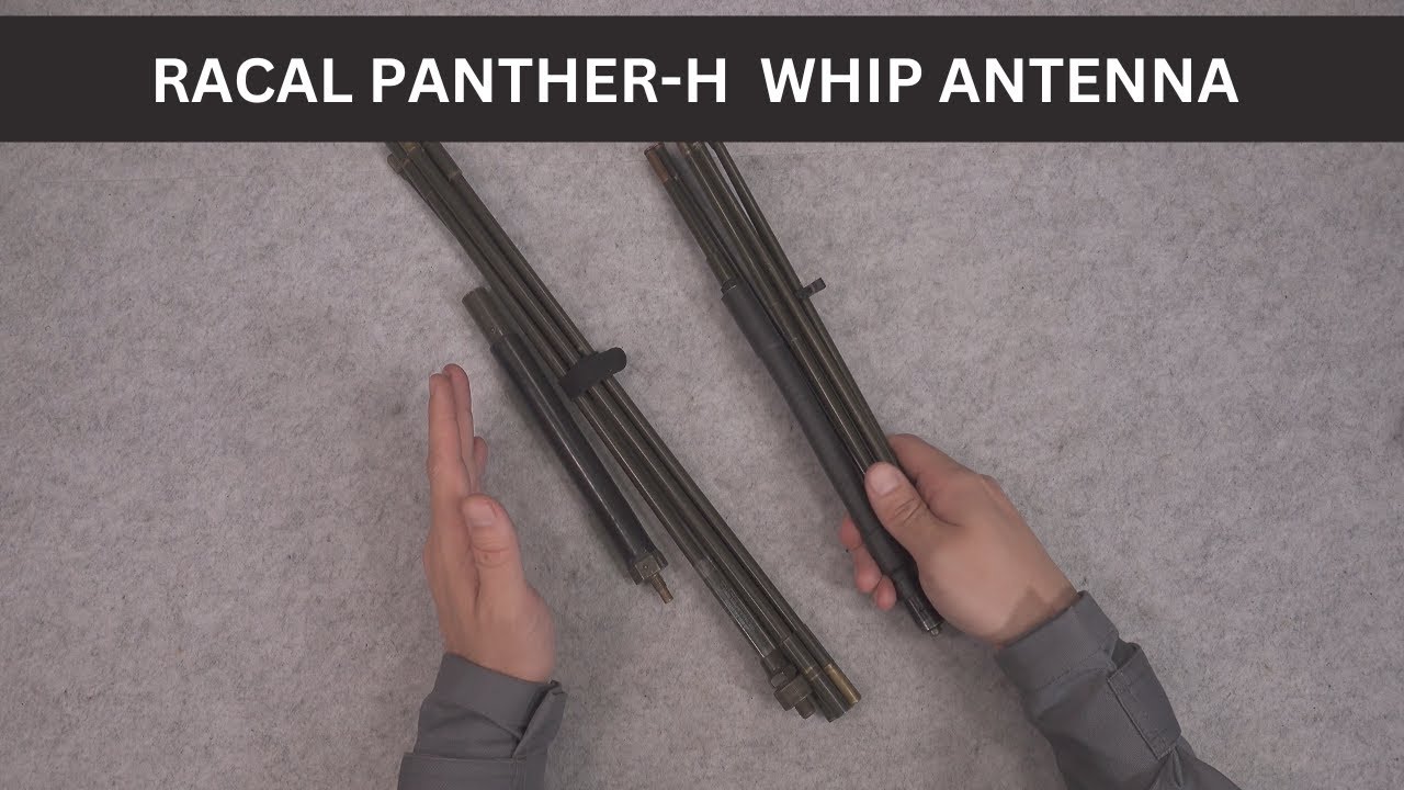 RACAL PANTHER-H HF military manpack whip antenna - YouTube