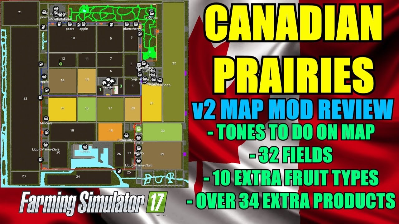 FS17 - Canadian Prairies v2 Map "Map Mod Review" - YouTube