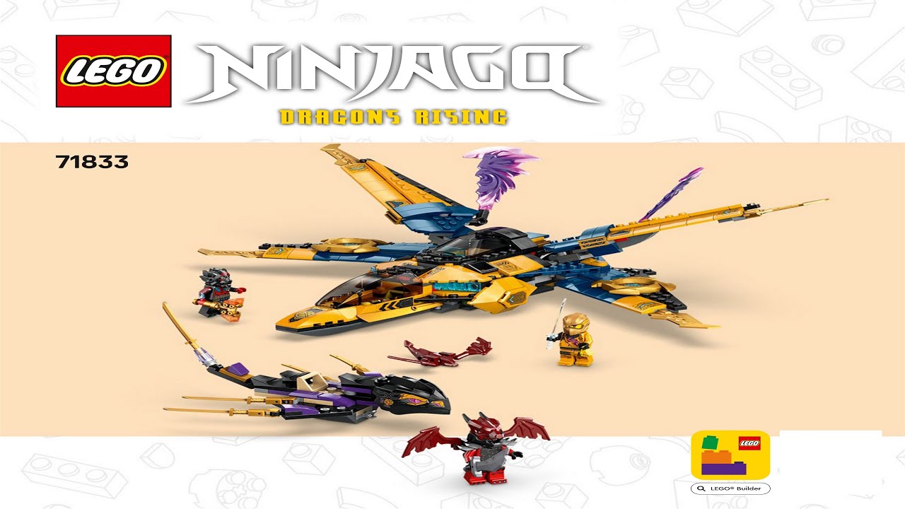 🍀 LEGO instructions 🍀 Ninjago 🍀 71833 🍀 Ras and Arin's Super Storm Jet 🍀 - YouTube