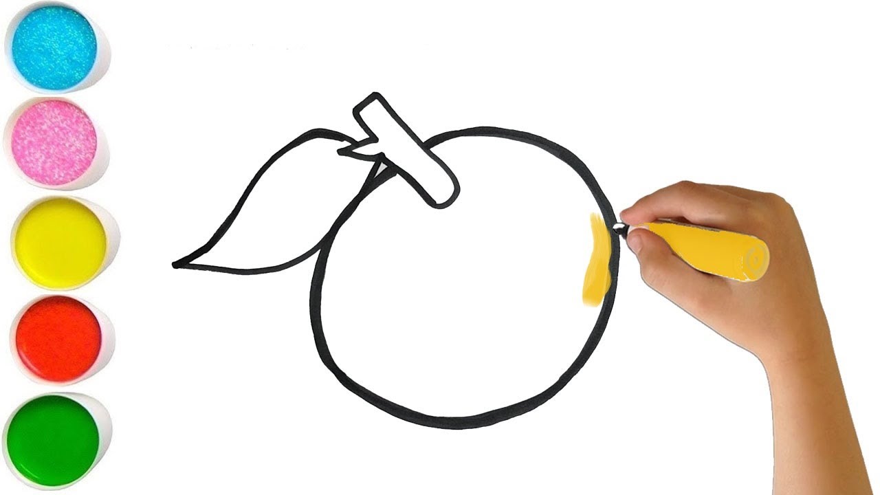 Bolalar Uchun Apelsin Rasmini Chizish / Drawing Orange for children ...