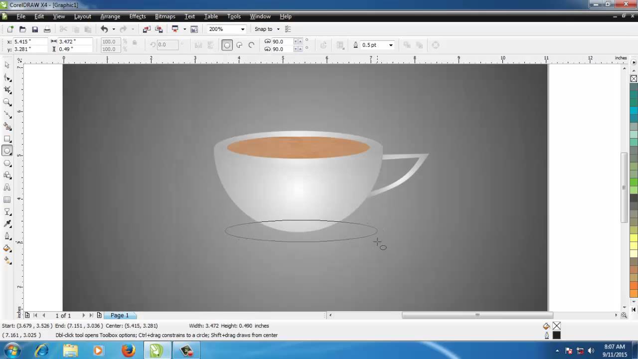 CREATE COFFE CUP IN CORELDRAW || BASIC CORELDRAW - YouTube