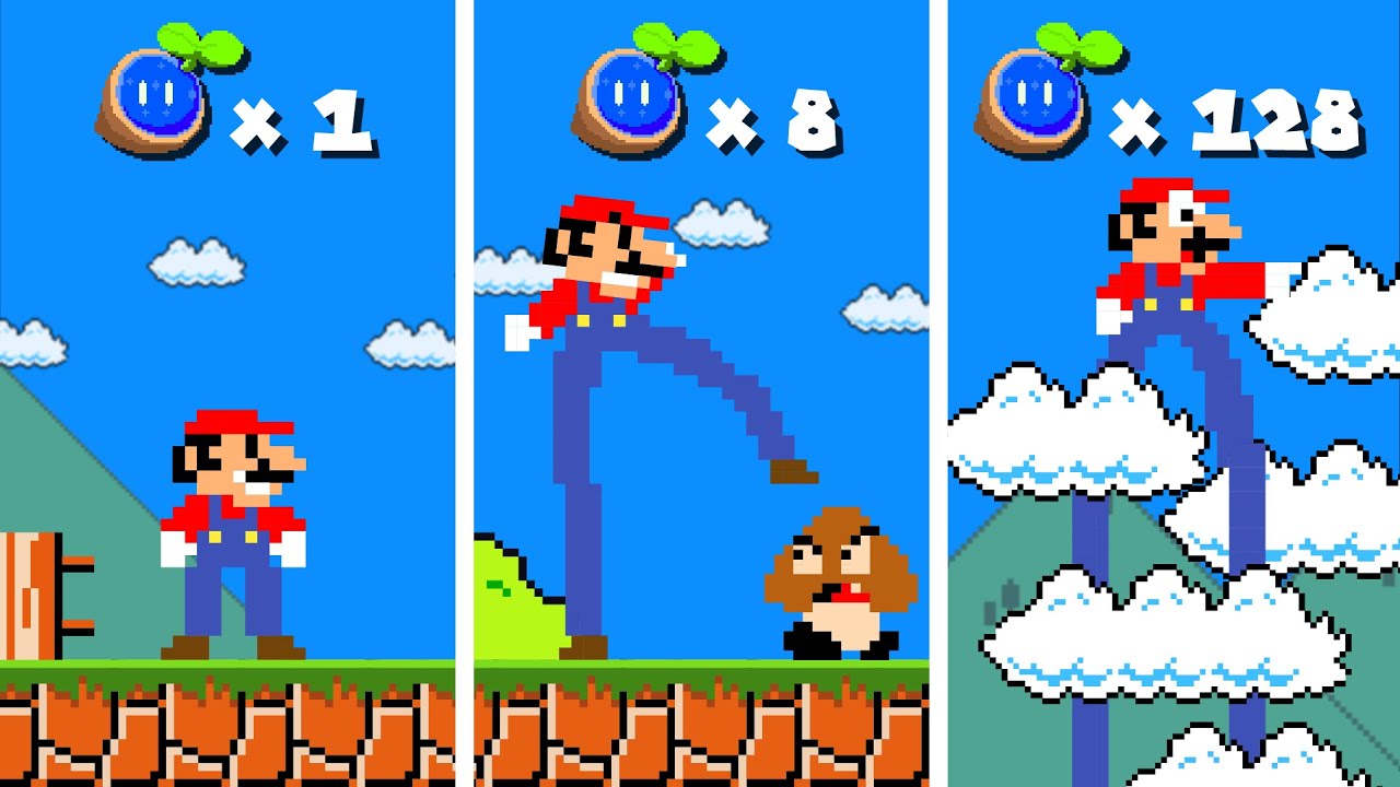 Mario but Every Seed makes Mario's Leg Longer! - YouTube