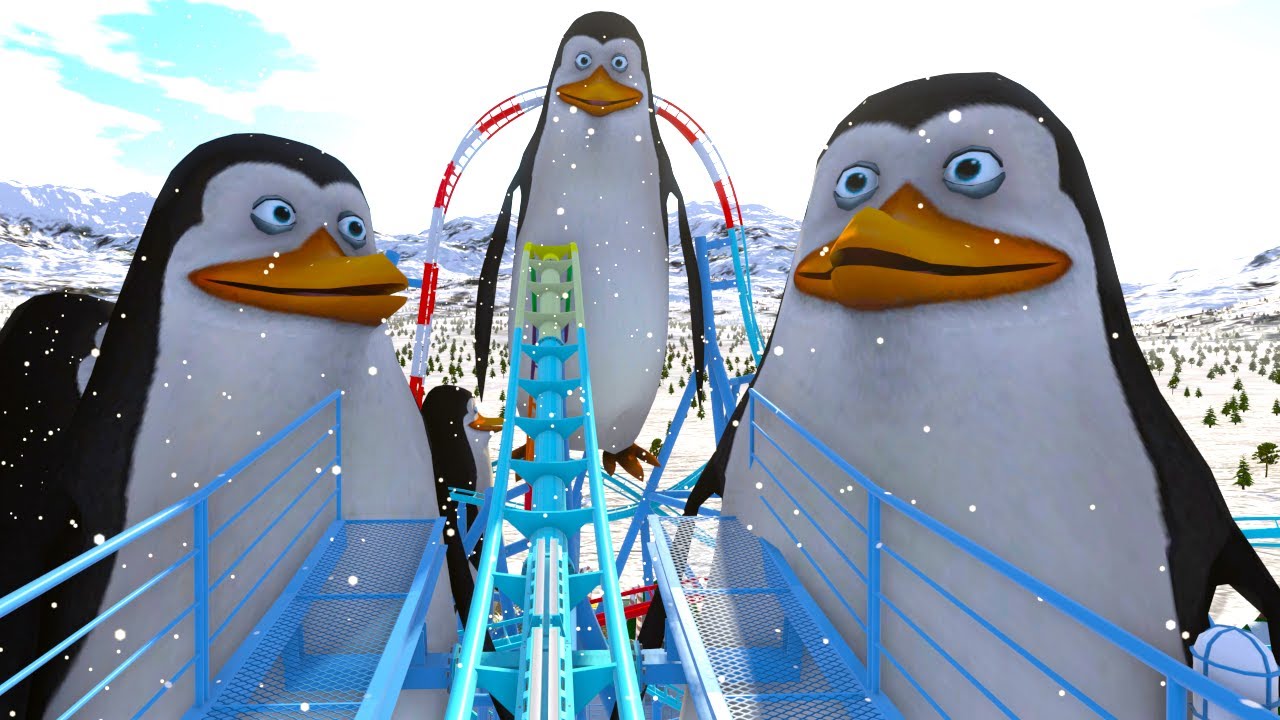 Los penguins of madagascar meme 360° roller coaster VR - YouTube