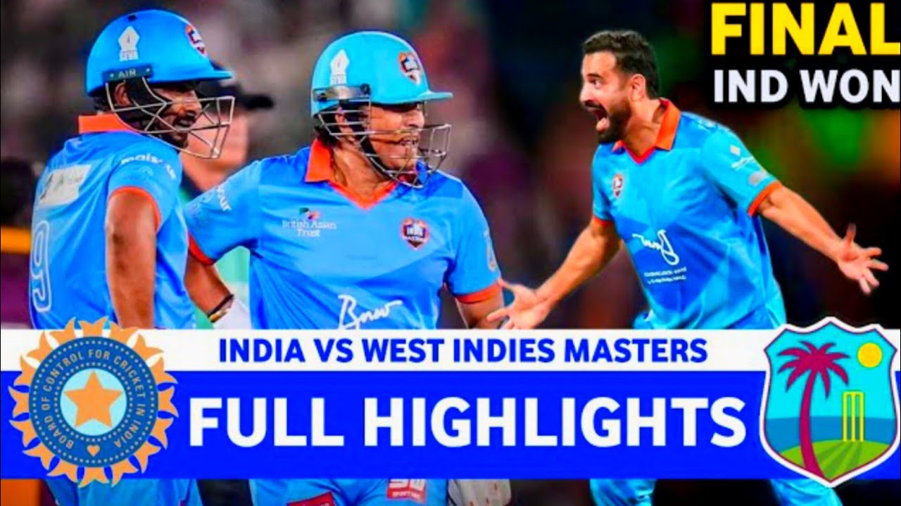 India Vs West Indians International masters League Final Match Full ...