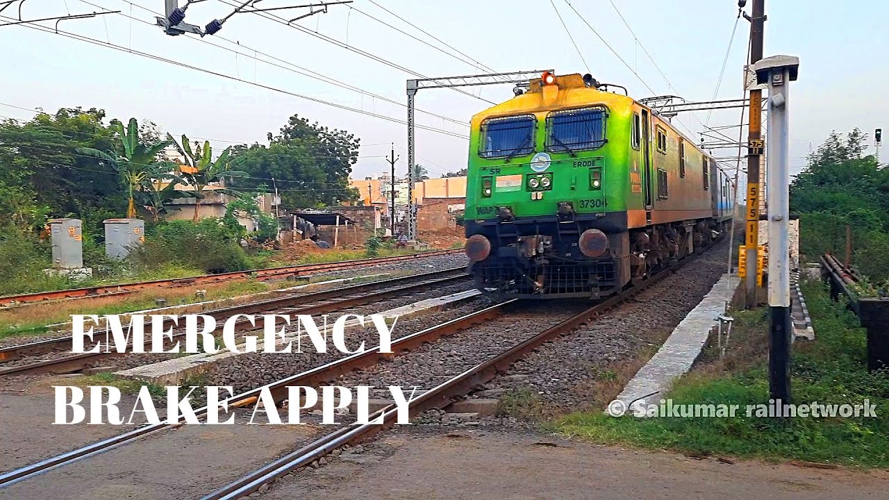 CHENNAI TO AHMEDABAD NAVJEEVAN || EMERGENCY BRAKE APPLY FLASHING LIGHT ...