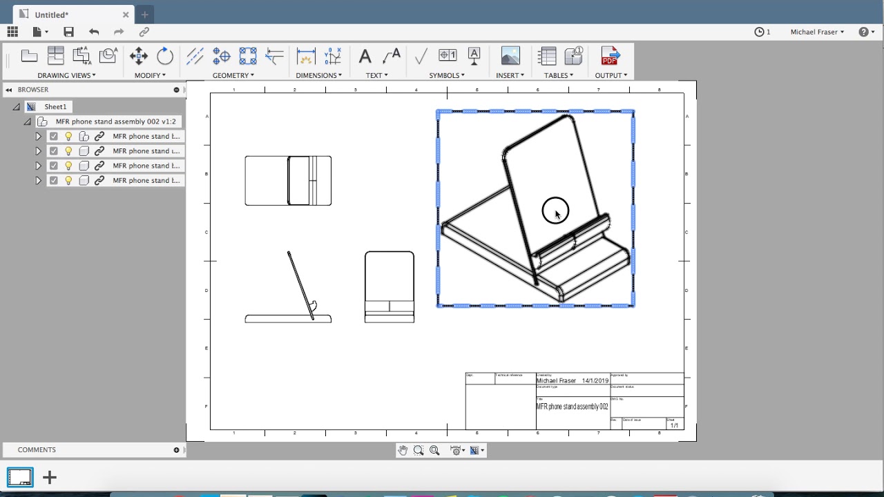 05 phone stand drawing - YouTube