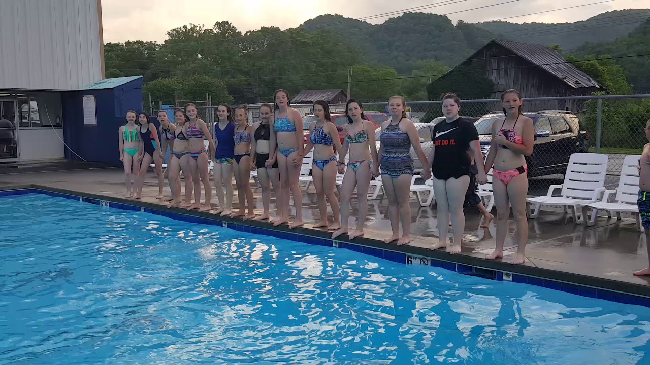 middle school softball pool party - YouTube