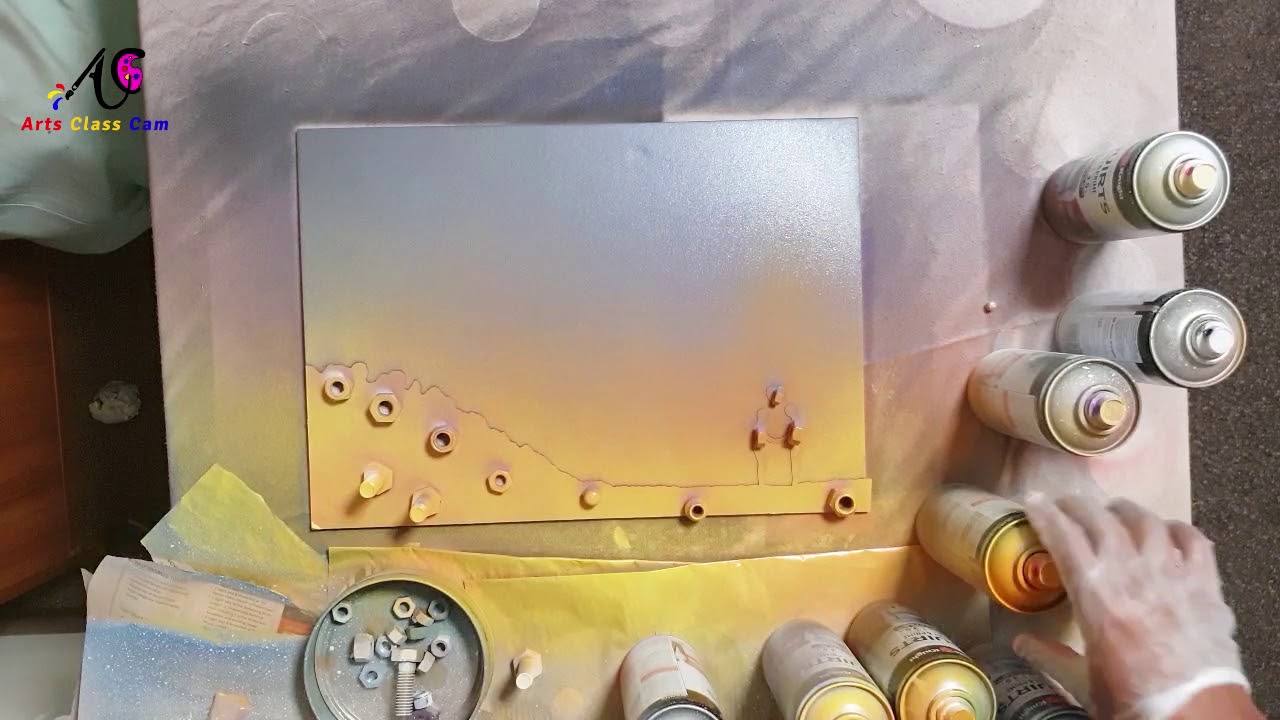 ( 06 ) គំនូរថ្នាំបាញ់ l Spray Paint l Landscape Spray Paint -Easy Spray ...