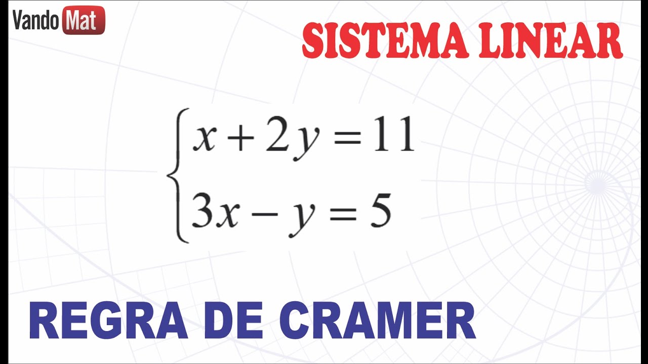 SISTEMA LINEAR PELA REGRA DE CRAMER #enem #encceja #matemática #dica # ...