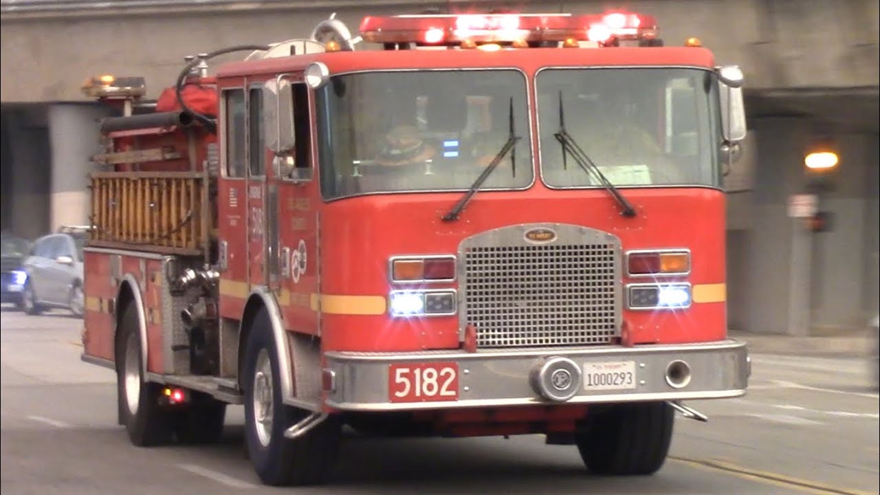 LACoFD Engine 5182 responding - YouTube
