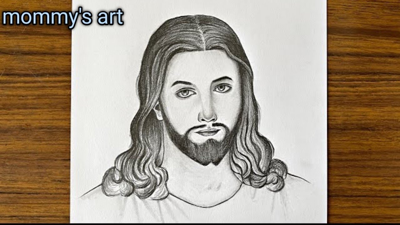 How to draw Jesus Christ || Jesus drawing || Easy drawings step by step ...