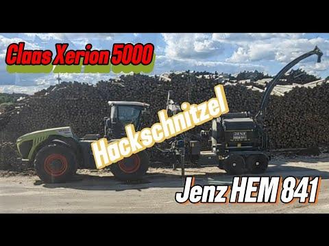 Claas Xerion 5000 mit Jenz HEM 841 Hacker - YouTube