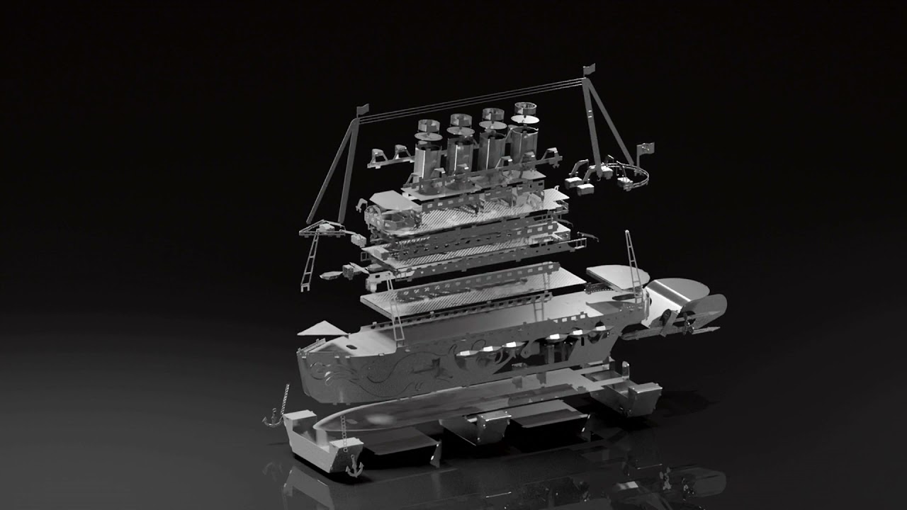 Steamship 3D Assembled DIY Model Kit - YouTube