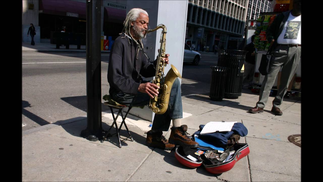 James 'Kenyatta' Palmore DC saxophone busker at Farragut North metro ...