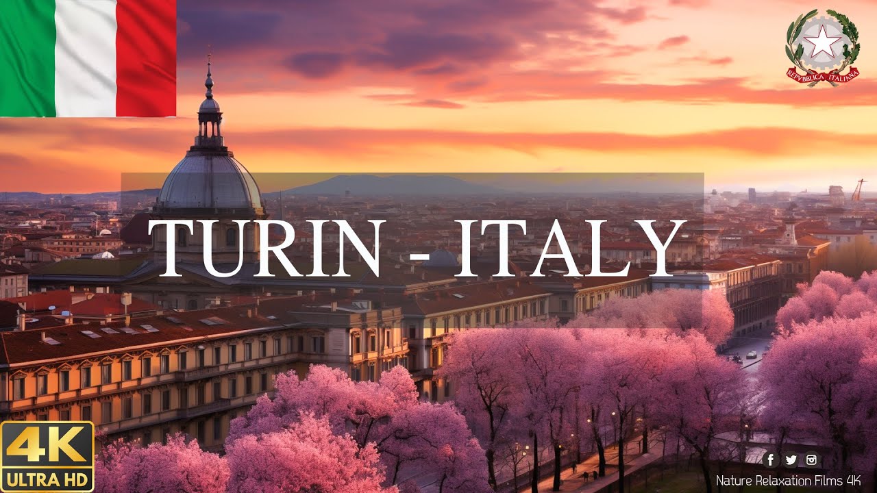 Beautiful TURIN 4K • Peaceful Relaxation Film with Italian Music ...