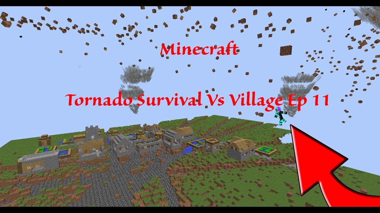 Minecraft Tornado Survival Vs Village - Ep 11 - RIP SLIME COLONY ...