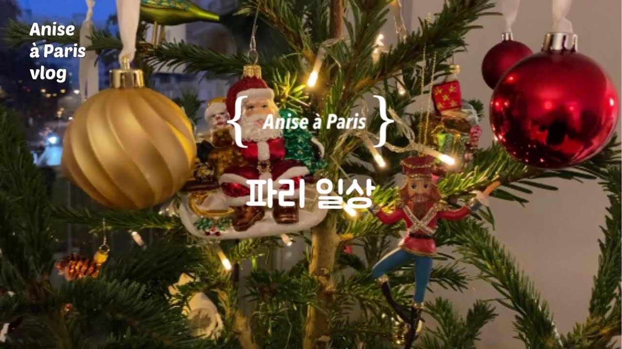 파리일상 브이로그 파리 크리스마스 트리 만들기 봉막쉐 오너먼트 쇼핑 프랑스 이케아 쇼핑 진짜 전나무로 트리 꾸미기