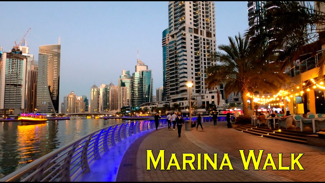 Dubai Marina Walk | Evening Walking Tour | 12 January 2022 - YouTube