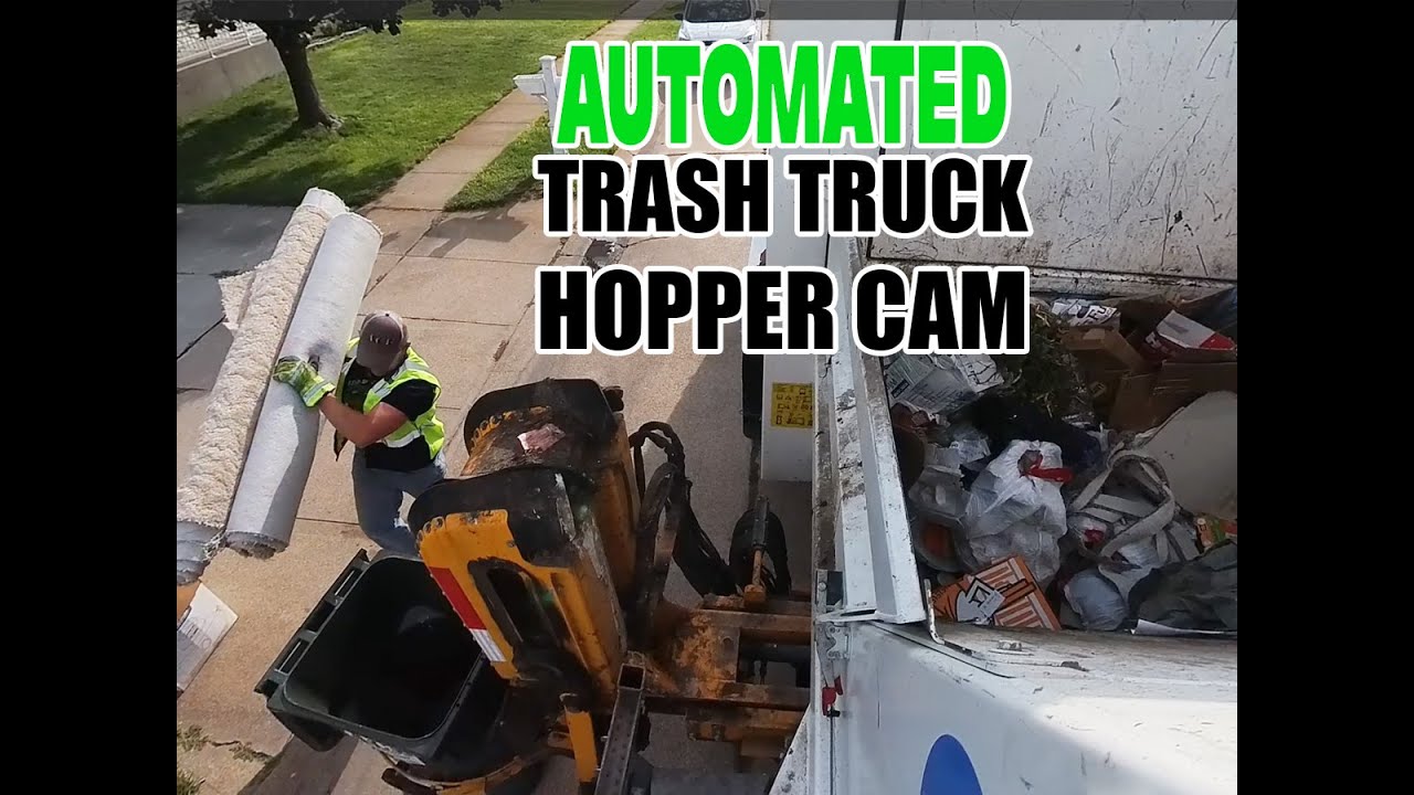 Automated Trash Truck Hopper Cam - YouTube