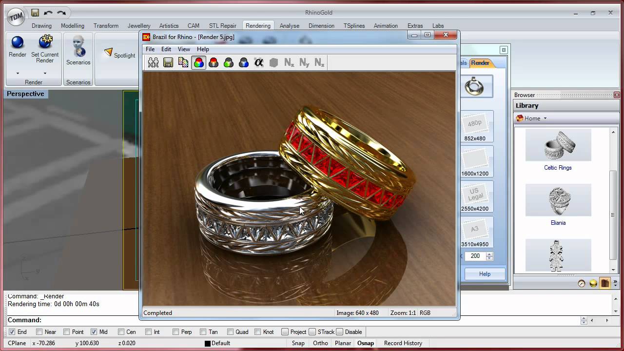 RhinoGold Render Studio - Training 1 - Video 2 of 3.mov - YouTube