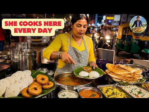 She Cooks Beside Heavy Traffic Every Evening | Idli & Vada ASMR