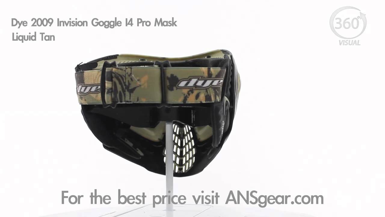 Dye Invision Goggle I4 Pro Mask - Liquid Tan - Visual 360 - YouTube