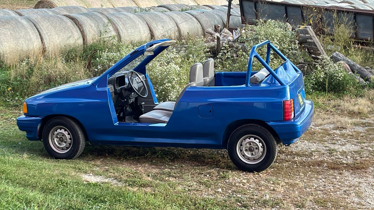 Beach car built from 92 Ford Festiva - YouTube