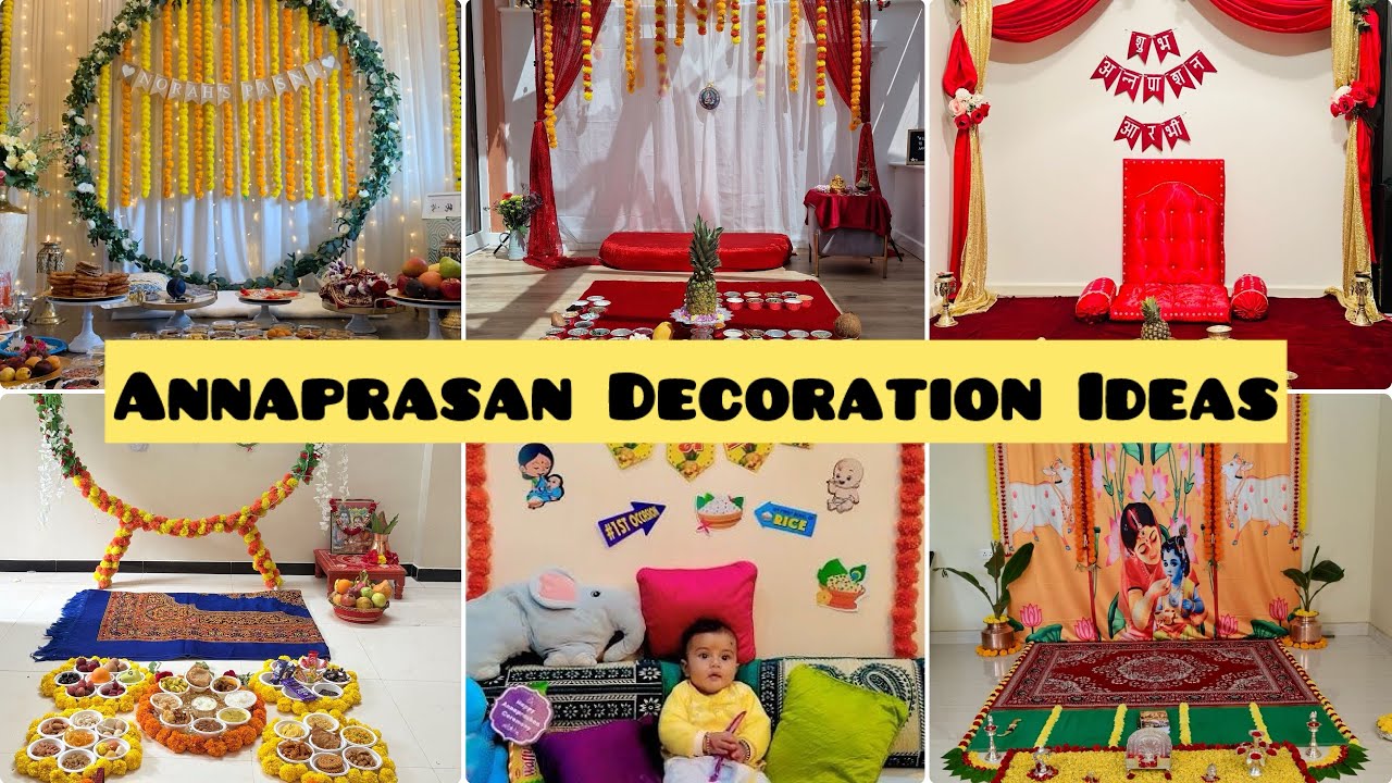 Indian Style Annaprashan Decoration ideas at Home | Baby Weaning ...
