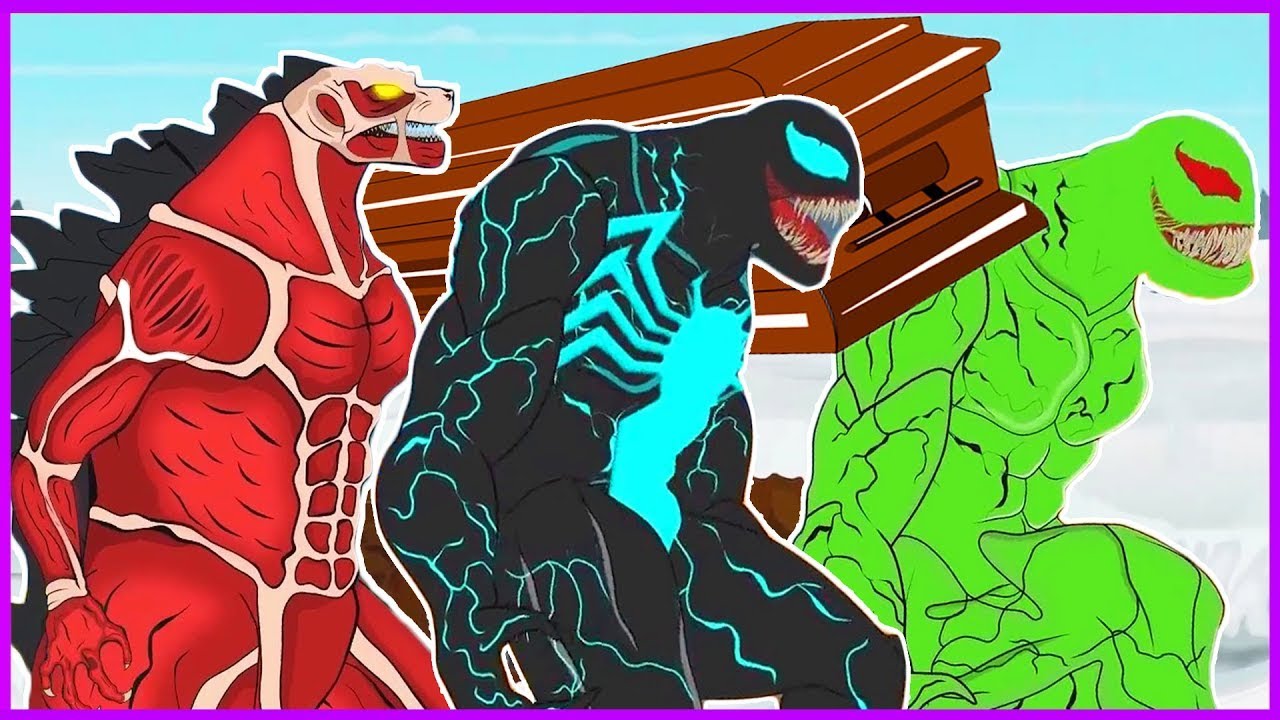 Colossal Godzilla TITAN VS (NEW) Super VENOM VS VIRUS Riot - Coffin ...