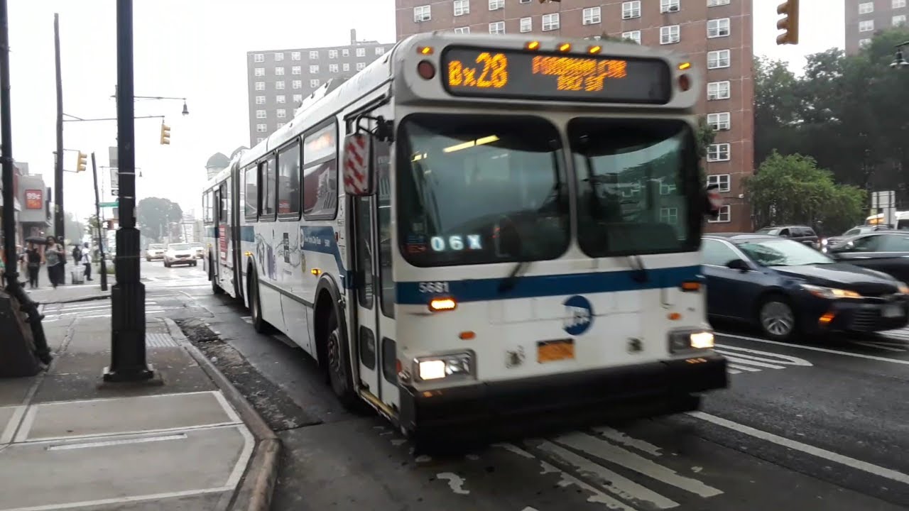 MTA: 2003 New Flyer D60HF "Galaxy" Articulated [5681] Bx28 bus - YouTube