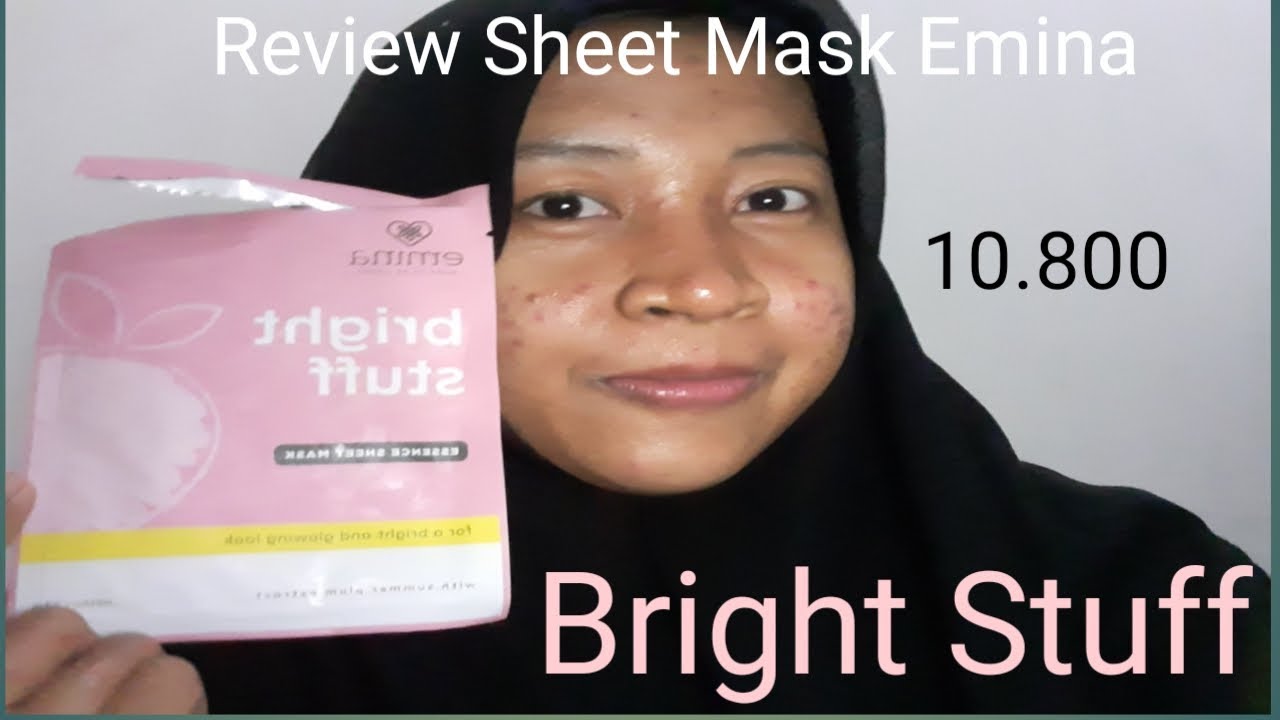 Review Sheet Mask Emina Bright Stuff Sheetmasklokal - YouTube
