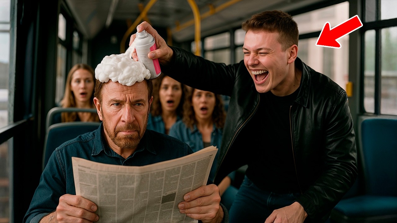 Bully Gang Leader Pours Hair Removal Foam On Chuck Norris’s Head In The ...