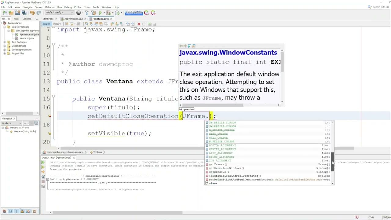 Creación de una ventana básica en Java con Swing - YouTube