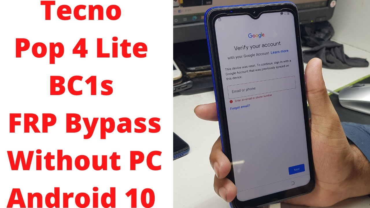 Tecno Pop 4 Lite BC1s FRP Bypass Without PC Android 10 | tecno bc1s frp ...