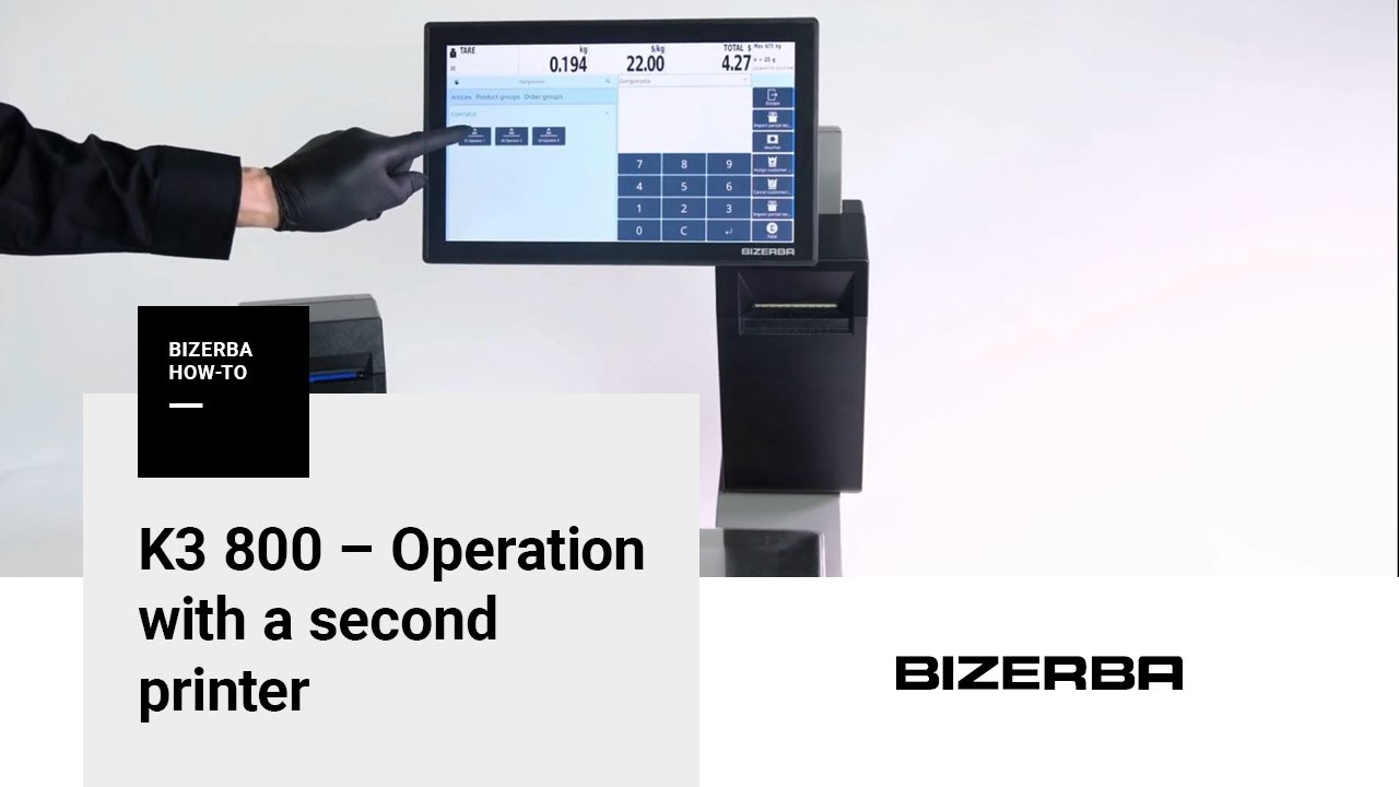 Bizerba How-To – Operation with a second printer on the K3 800 - YouTube