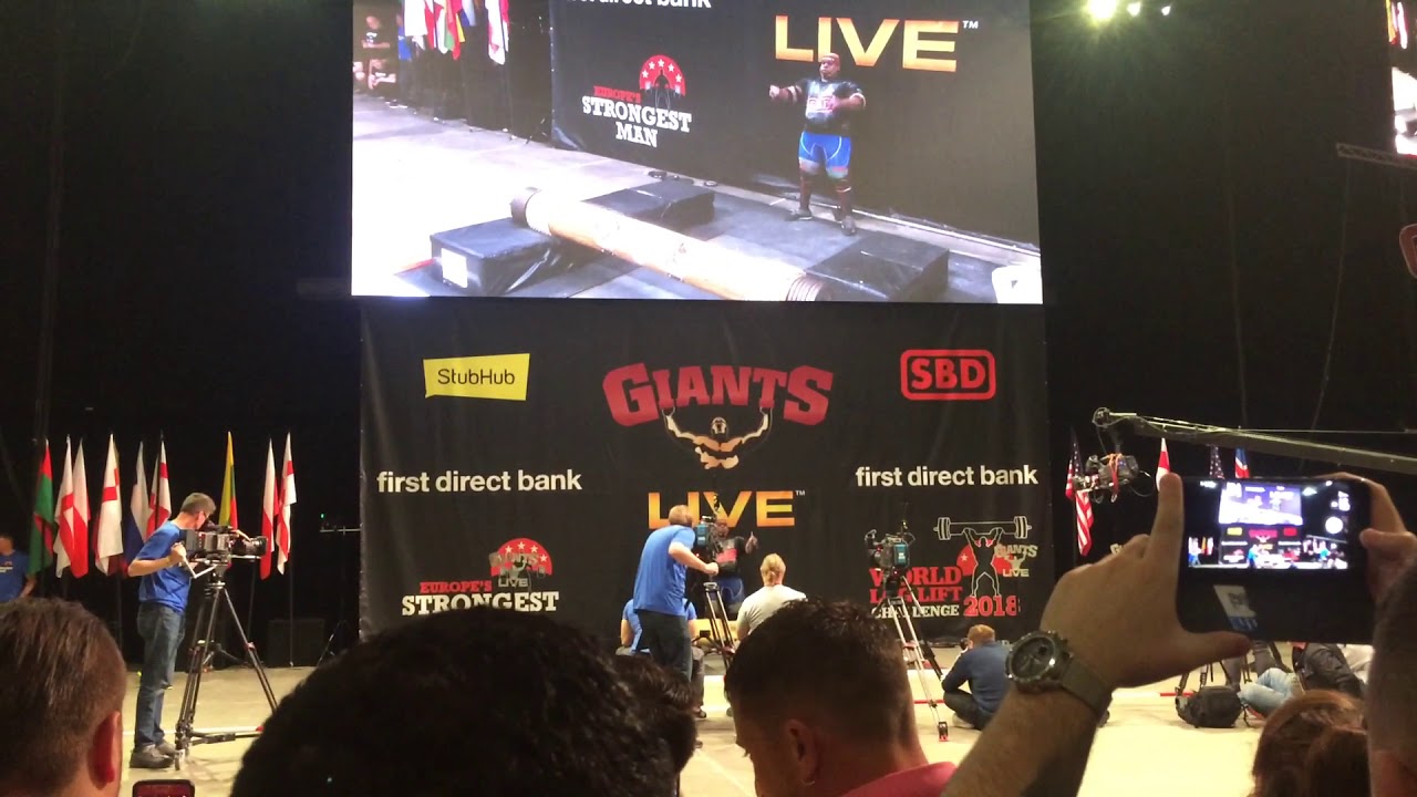 Europe‘s Strongest Man 2018 | Log Lift World Record Attempt 230kg ...