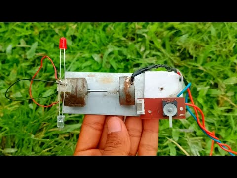 How to make Dc motor project with led light .best project - YouTube