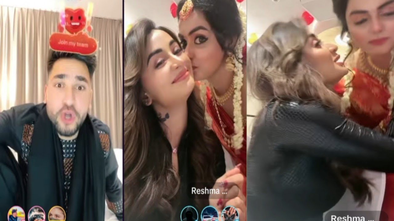 waliullah very funny tik tok live with reshma - YouTube